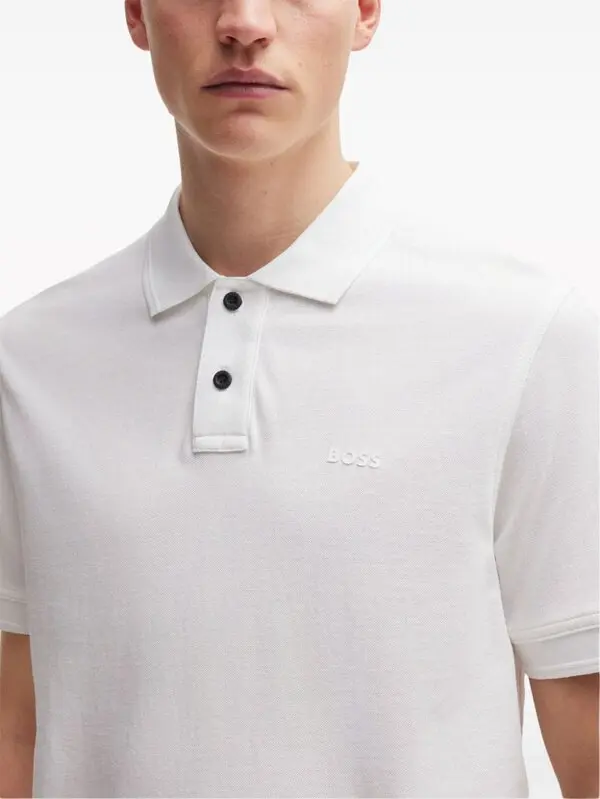 BOSS Logo-print Cotton Polo Shirt