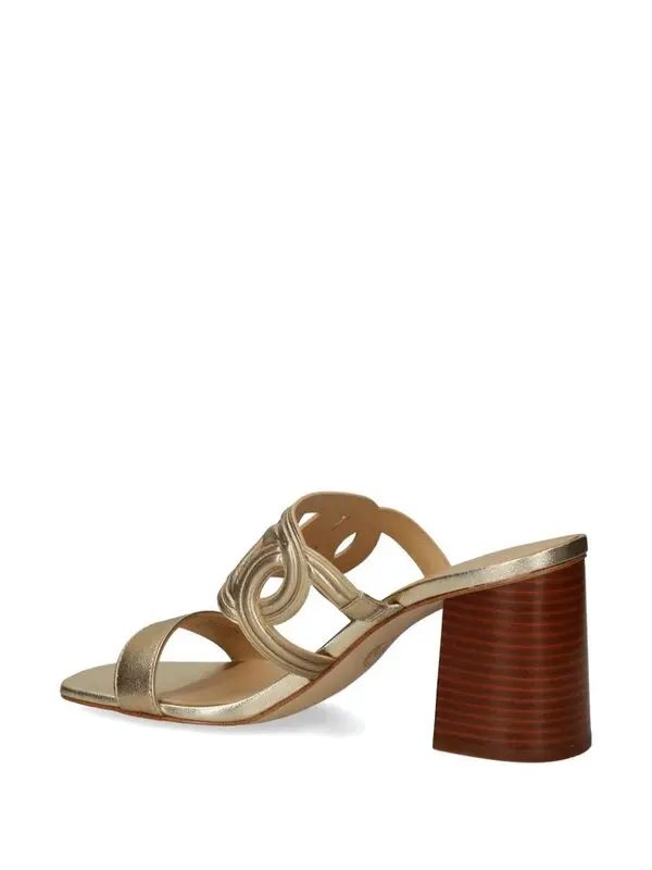 Michael Kors Logo-patch Leather Sandals