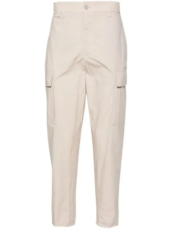Etro Straight-leg Poplin Trousers - Neutrals