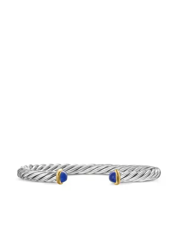 David Yurman 14kt Yellow Gold And Sterling Cuff Bracelet - Silver