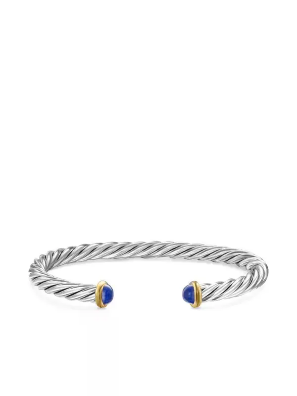 David Yurman 14kt Yellow Gold And Sterling Cuff Bracelet - Silver
