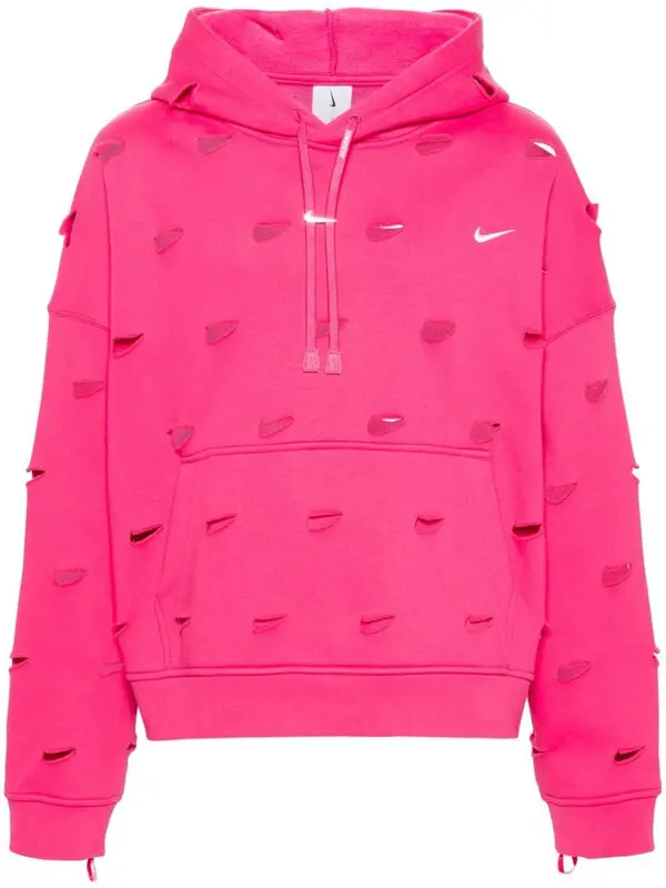 Nike Swoosh-cut Out Jersey Hoodie