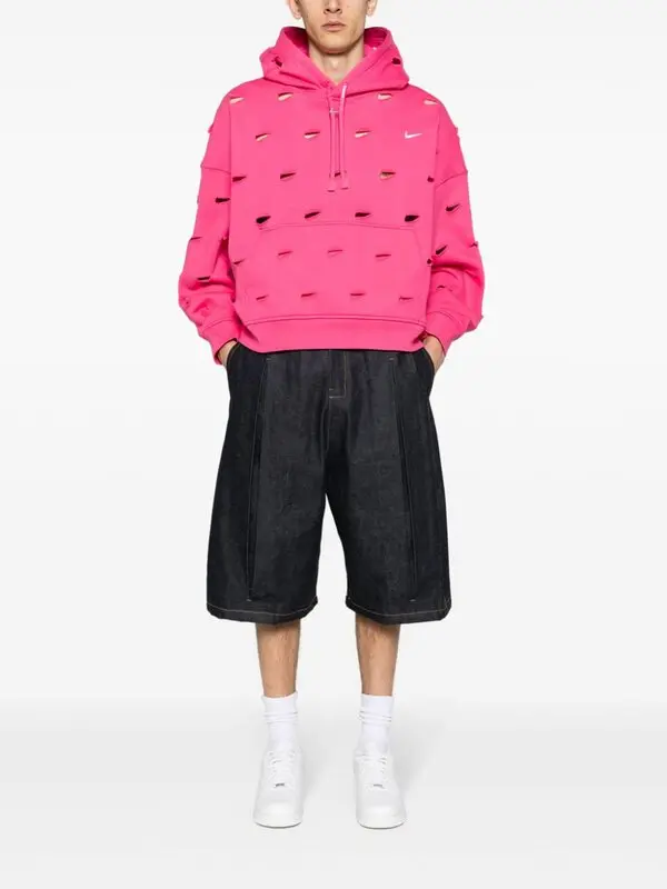 Nike Swoosh-cut Out Jersey Hoodie