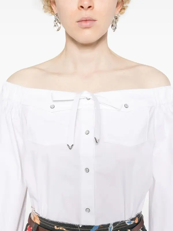Dorothee Schumacher Off-shoulder Poplin Shirt