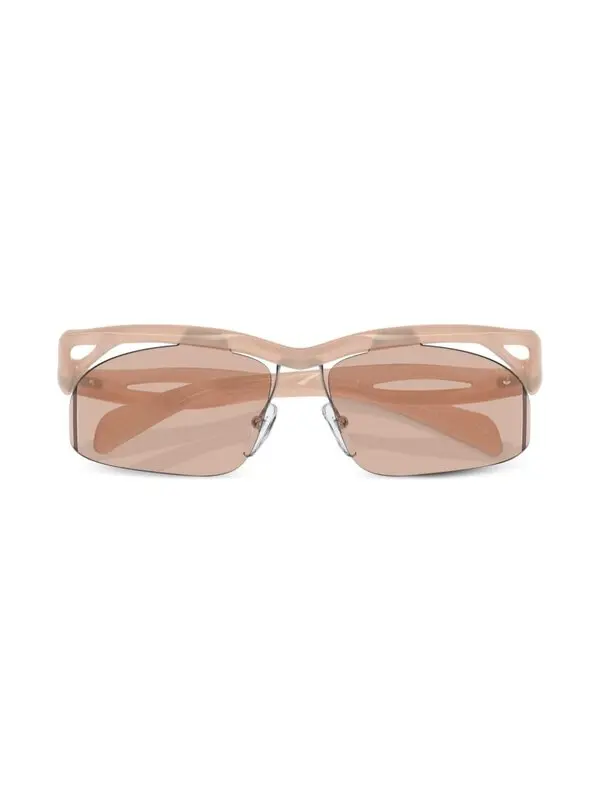Prada Geometric Frame Sunglasses - Neutrals