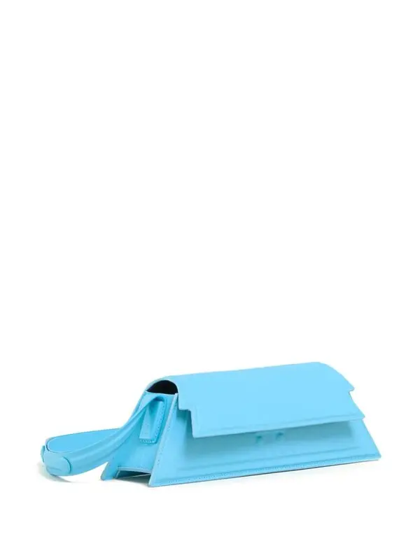 Marni Logo-debossed Leather Shoulder Bag - Blue