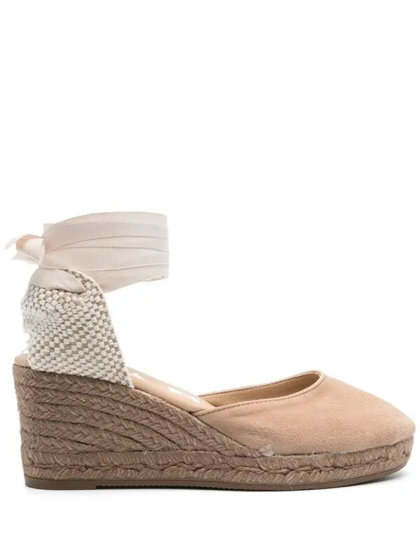 Manebí Hamptons 75mm Wedge Espadrilles - Neutrals