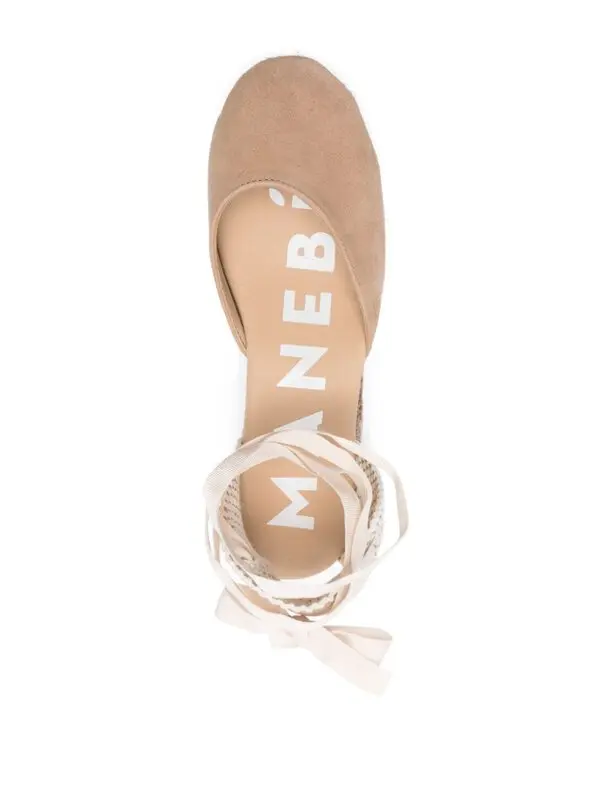Manebí Hamptons 75mm Wedge Espadrilles - Neutrals