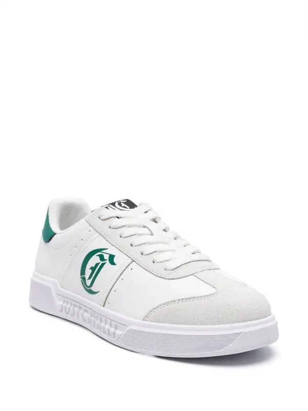 Just Cavalli Logo-print Leather Sneakers