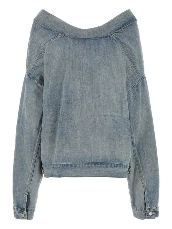 Balenciaga Drop-shoulder Denim Jacket - Blue