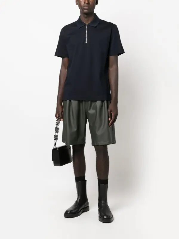 Givenchy Half-zip Cotton Polo Shirt - Blue