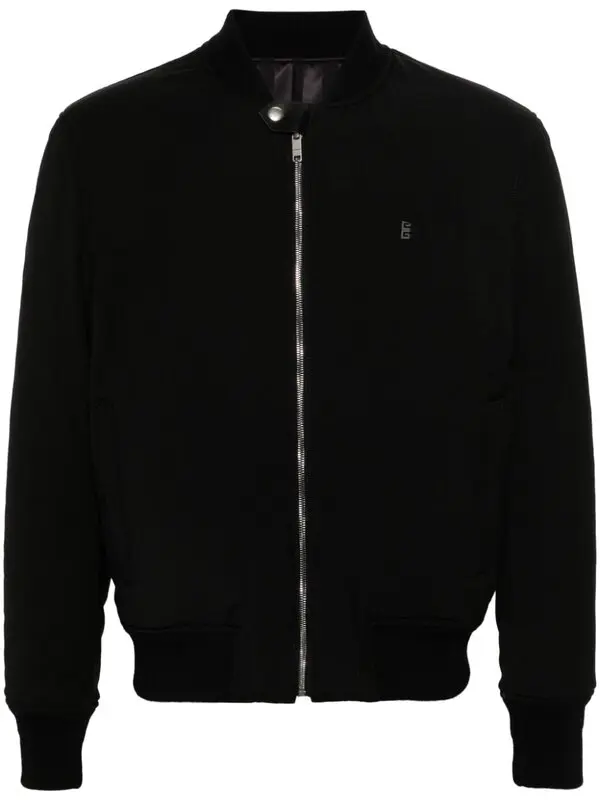 Givenchy 4g-motif Wool Bomber Jacket - Black