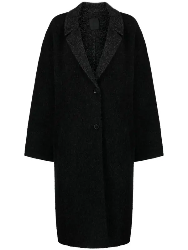 Givenchy Contrasting-lapel Single-breasted Coat - Black