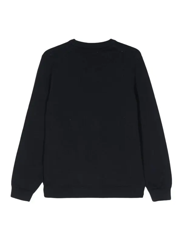 Lacoste Logo-patch Fine-ribbed Jumper - Blue
