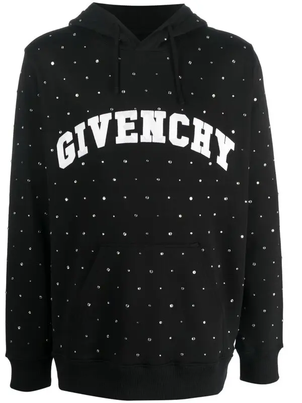 Givenchy Logo-print Rhinestone-embellished Hoodie