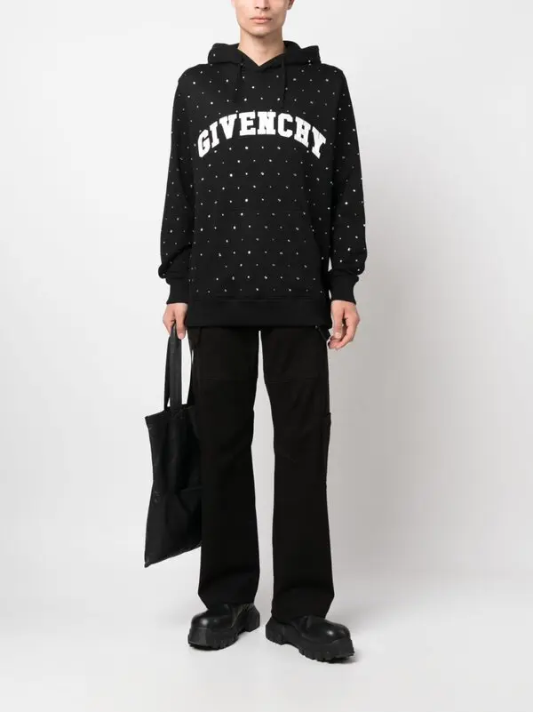 Givenchy Logo-print Rhinestone-embellished Hoodie