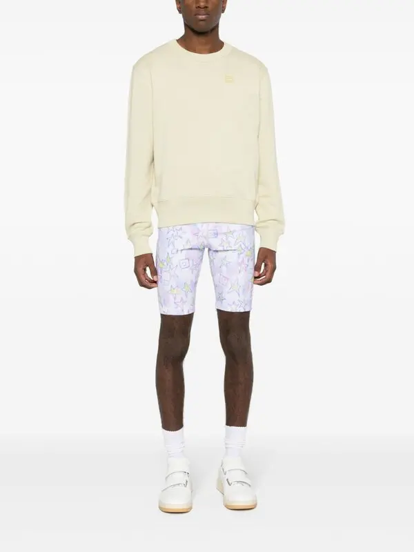 Acne Studios Face-print Tie-dye Shorts