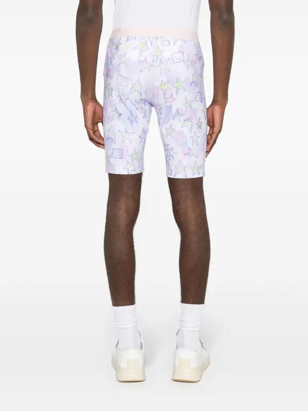 Acne Studios Face-print Tie-dye Shorts
