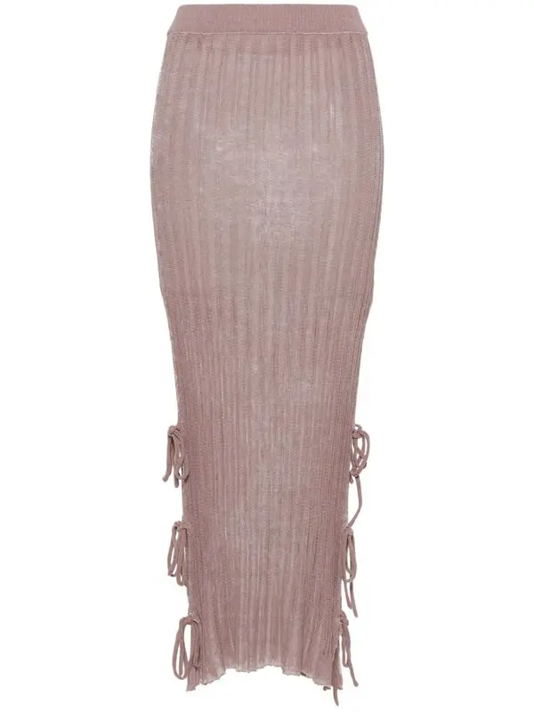 Acne Studios Ribbed-knit Midi Skirt