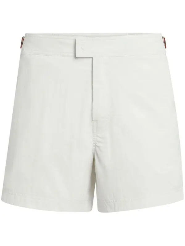 Zegna 232 Road Brand Mark Swim Shorts - White
