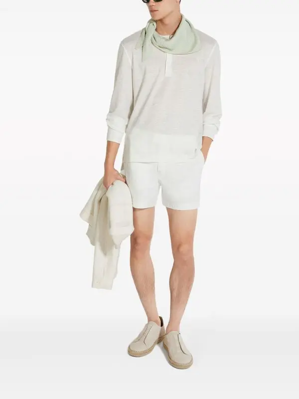 Zegna 232 Road Brand Mark Swim Shorts - White