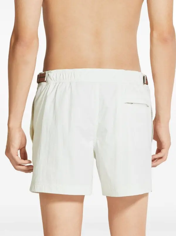 Zegna 232 Road Brand Mark Swim Shorts - White