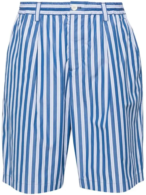 Marni Striped Cotton Bermuda Shorts