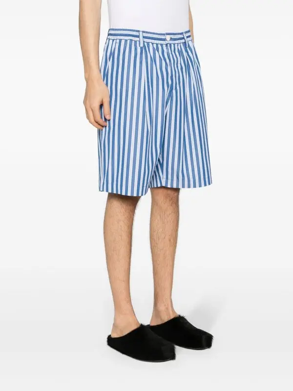 Marni Striped Cotton Bermuda Shorts