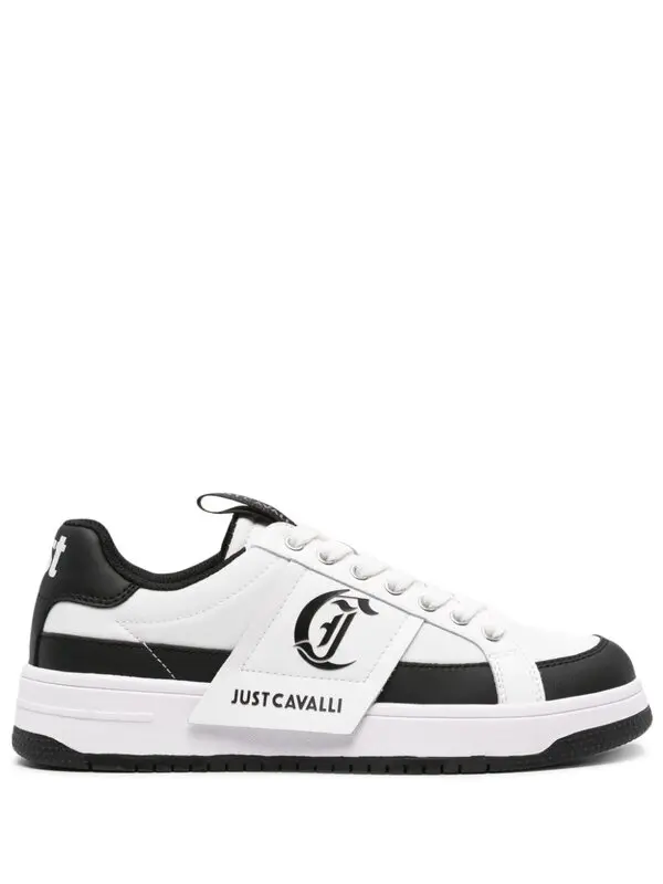 Just Cavalli Logo-print Leather Sneakers - White