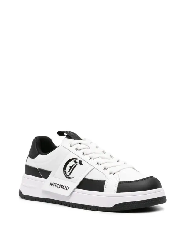 Just Cavalli Logo-print Leather Sneakers - White