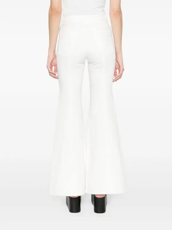 Sacai Mid-rise Flared Jeans - White