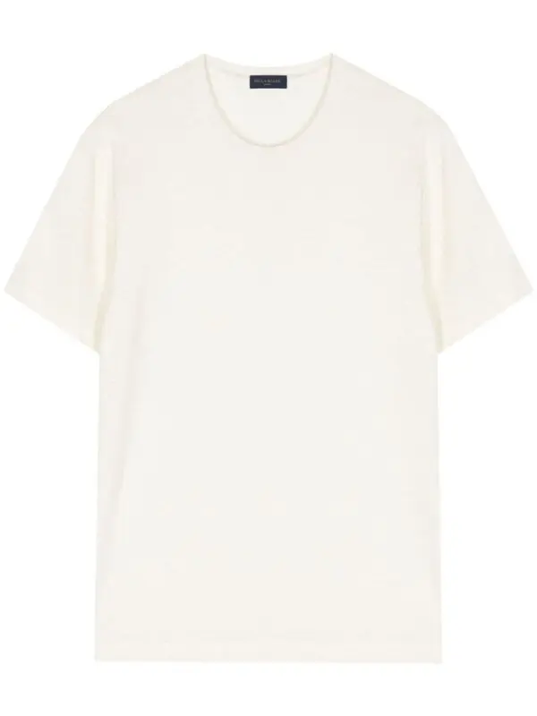 Paul & Shark Crew-neck Linen T-shirt
