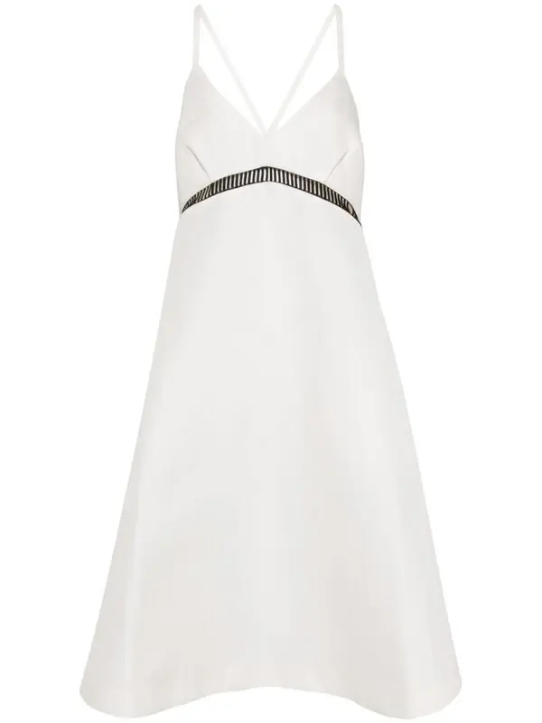 Sacai V-neck Midi Dress