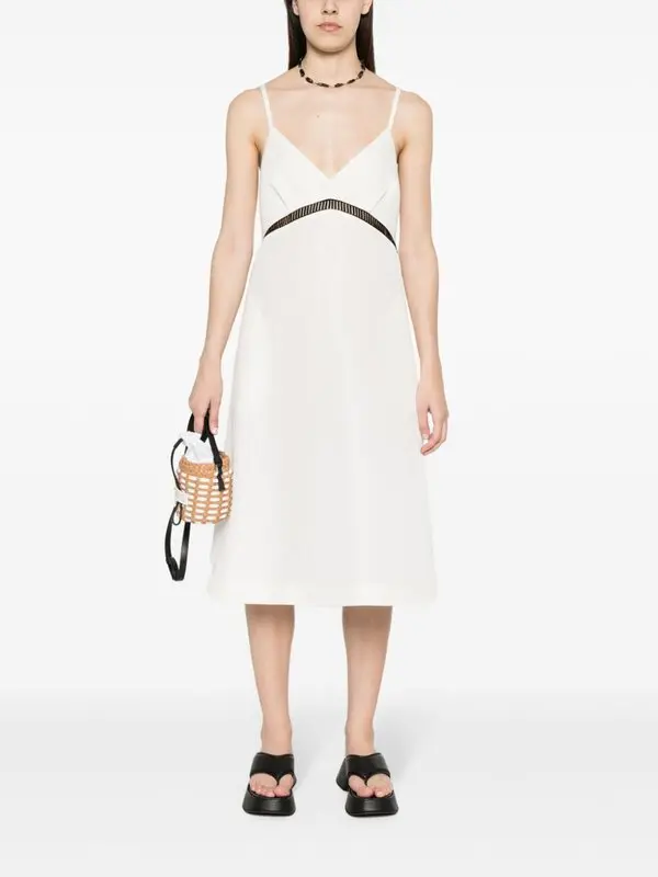 Sacai V-neck Midi Dress