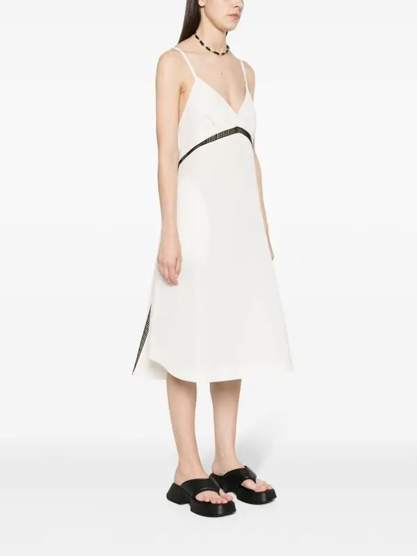 Sacai V-neck Midi Dress