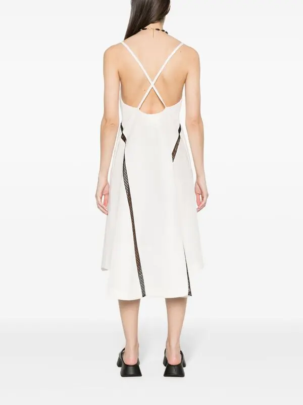 Sacai V-neck Midi Dress