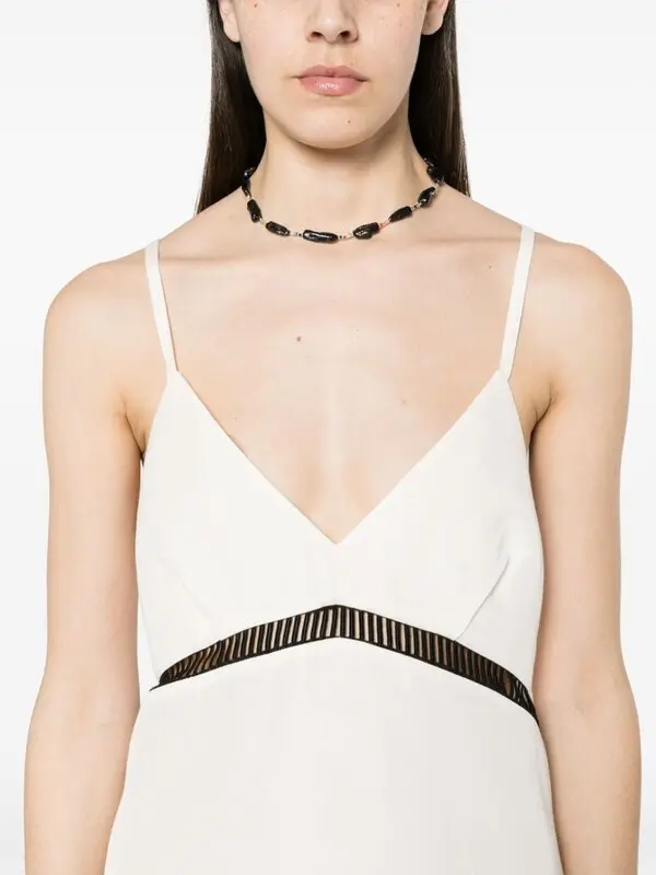 Sacai V-neck Midi Dress