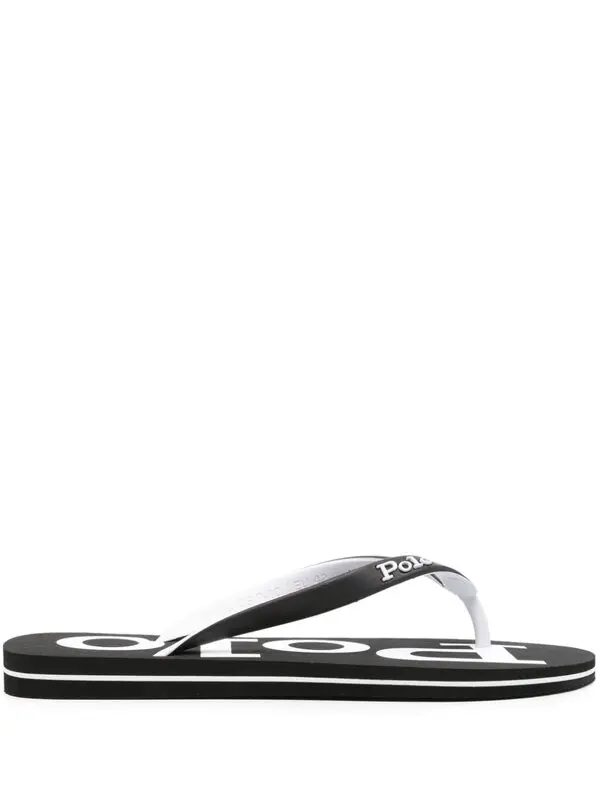 Ralph Lauren Logo-print Flip-flops - Black