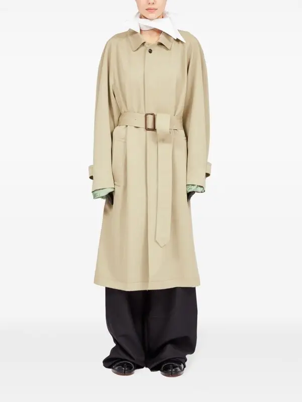 MAISON MARGIELA Spread-collar Wool Trench Coat