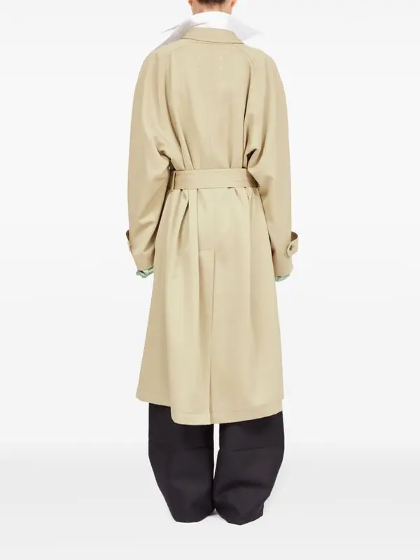 MAISON MARGIELA Spread-collar Wool Trench Coat