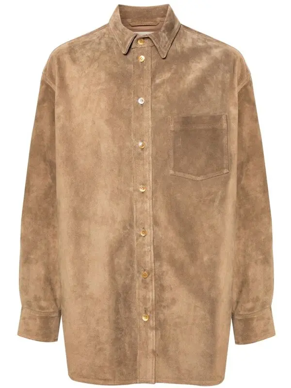 Marni Button-up Suede Overshirt