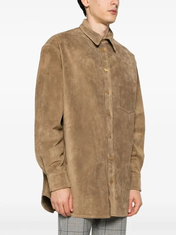 Marni Button-up Suede Overshirt