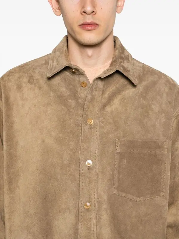 Marni Button-up Suede Overshirt