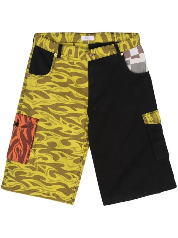 ERL Colourblock Cargo Shorts