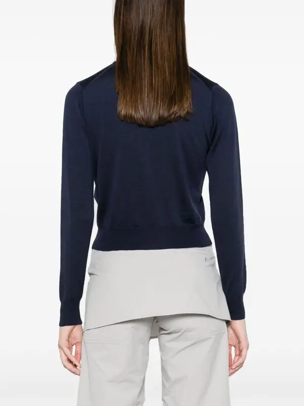 Maison Kitsuné Logo-embroidered Wool Cardigan
