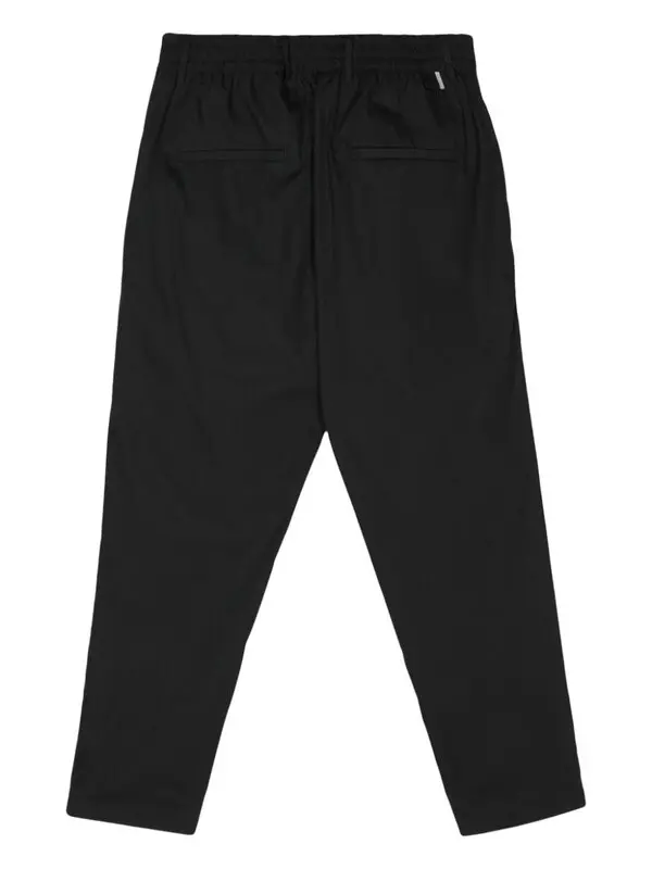 LOW BRAND Mid-rise Tapered Trousers - Black