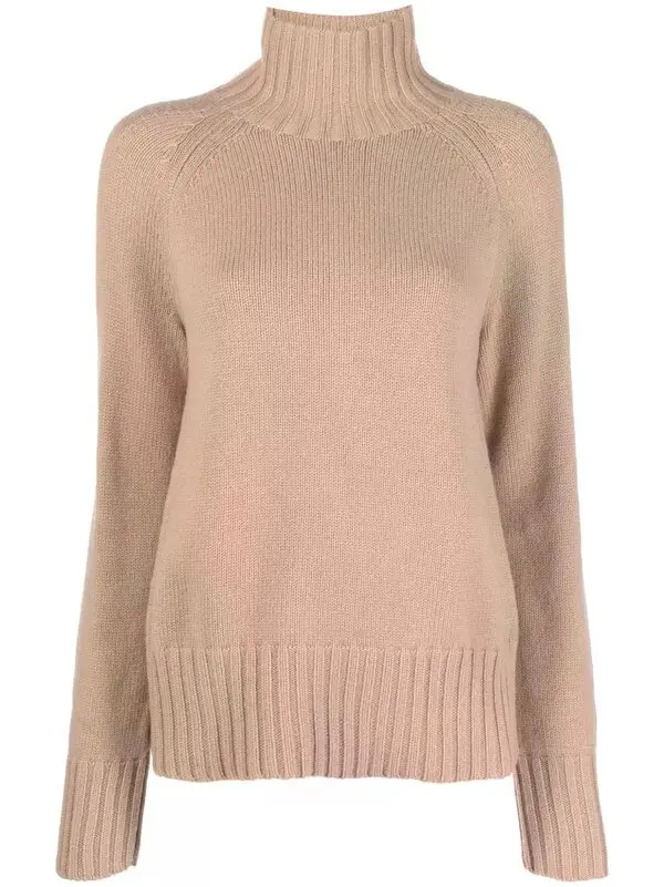 Max Mara Fine-knit High-neck Sweatshirt - Neutrals