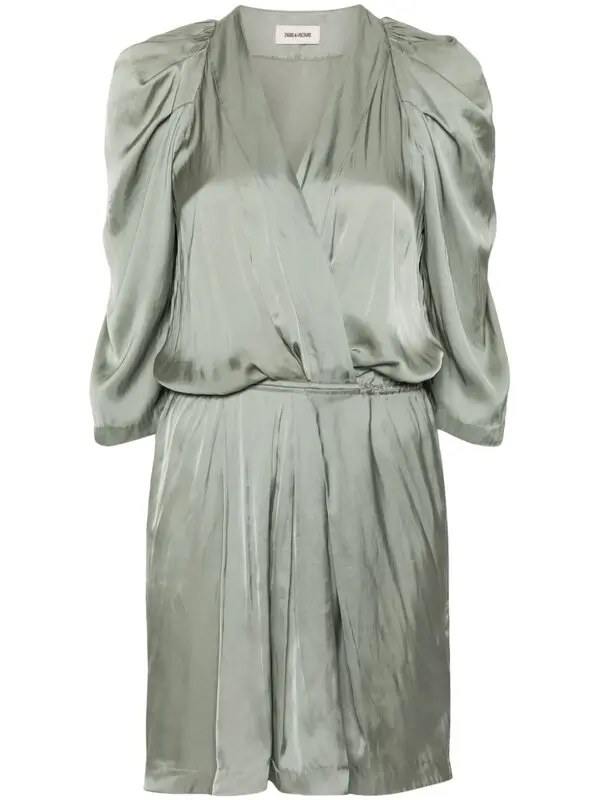 Zadig&Voltaire Ruz Satin Minidress - Green