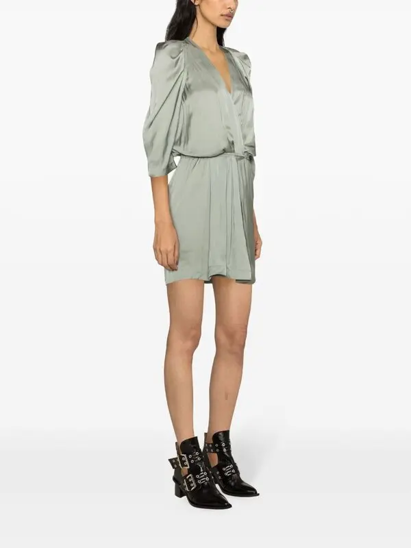 Zadig&Voltaire Ruz Satin Minidress - Green