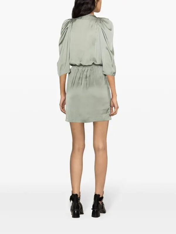 Zadig&Voltaire Ruz Satin Minidress - Green